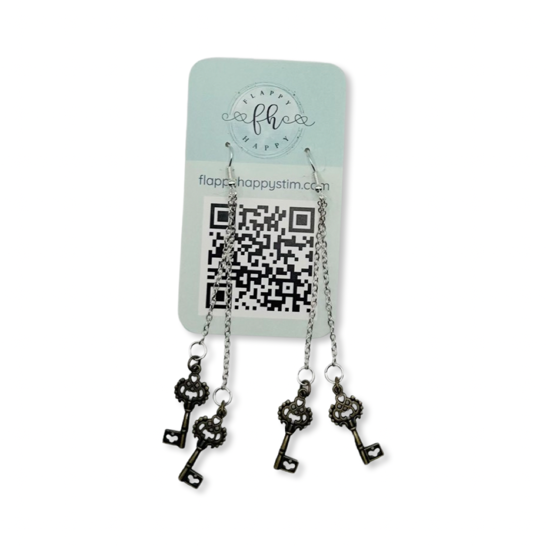 Key Fidget Earrings – flappyhappystim